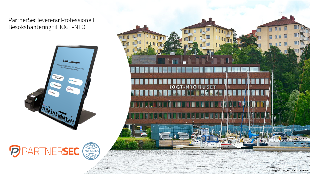 IOGT-NTO automatiserar besökshantering tillsammans med PartnerSec - PartnerSec
